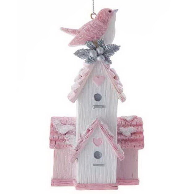 Елочная игрушка Птичка Маролла - Fiaba Rosa 10 см, подвеска, Kurts Adler (Куртс Адлер), E0451-2