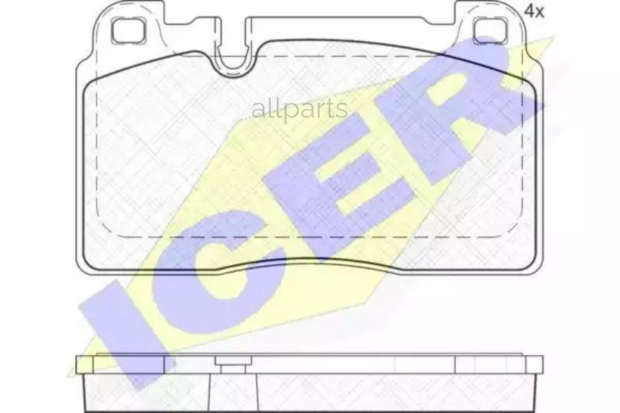 ICER 182112 182112 колодки дисковые передние!\ Audi Q5 2.0TFSI/3.0TFSI/2.0TDI/3.0TDI 08>