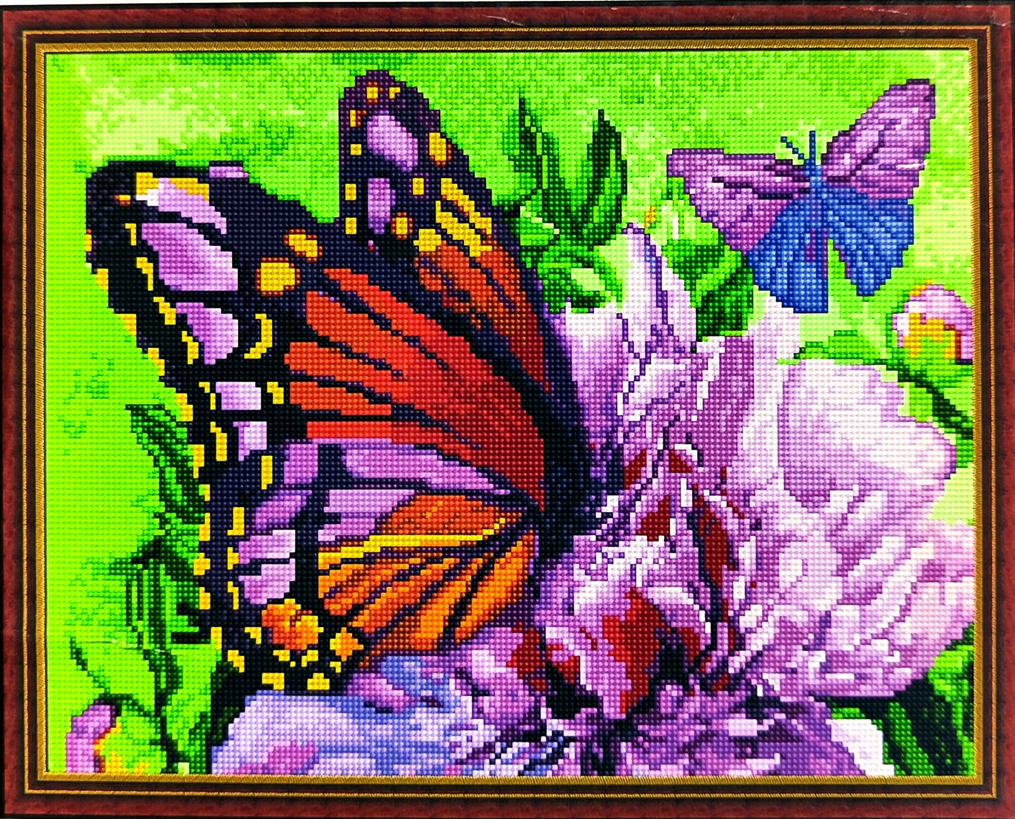 Алмазная мозаика 40x50см круглые стразы сирень, пионы, ягоды, фрукты, архидея, розы, натюрморт, кофе, маки, шоколад