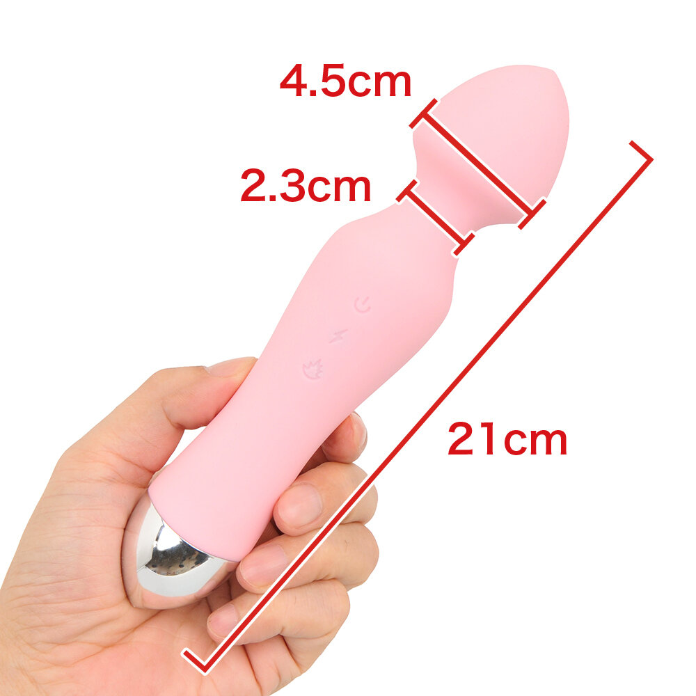 Вибратор массажер с подогревом Crima HOT Pastel Pink, Перезаряжаемый