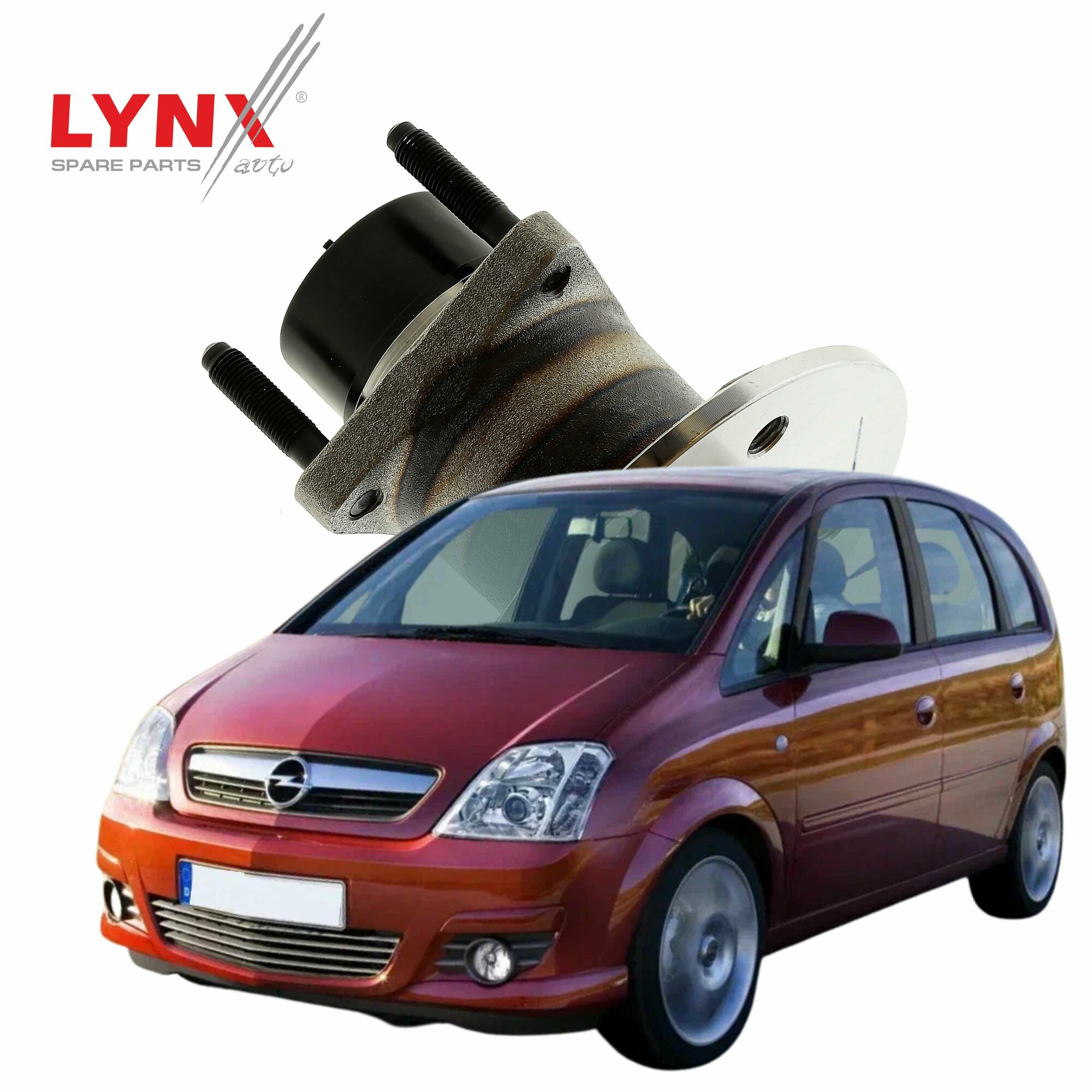 Ступица колеса Opel Meriva (1) / Опель Мерива 2002 2003 2004 2005 2006 2007 2008 2009 2010 / задняя, 1 шт LYNXauto