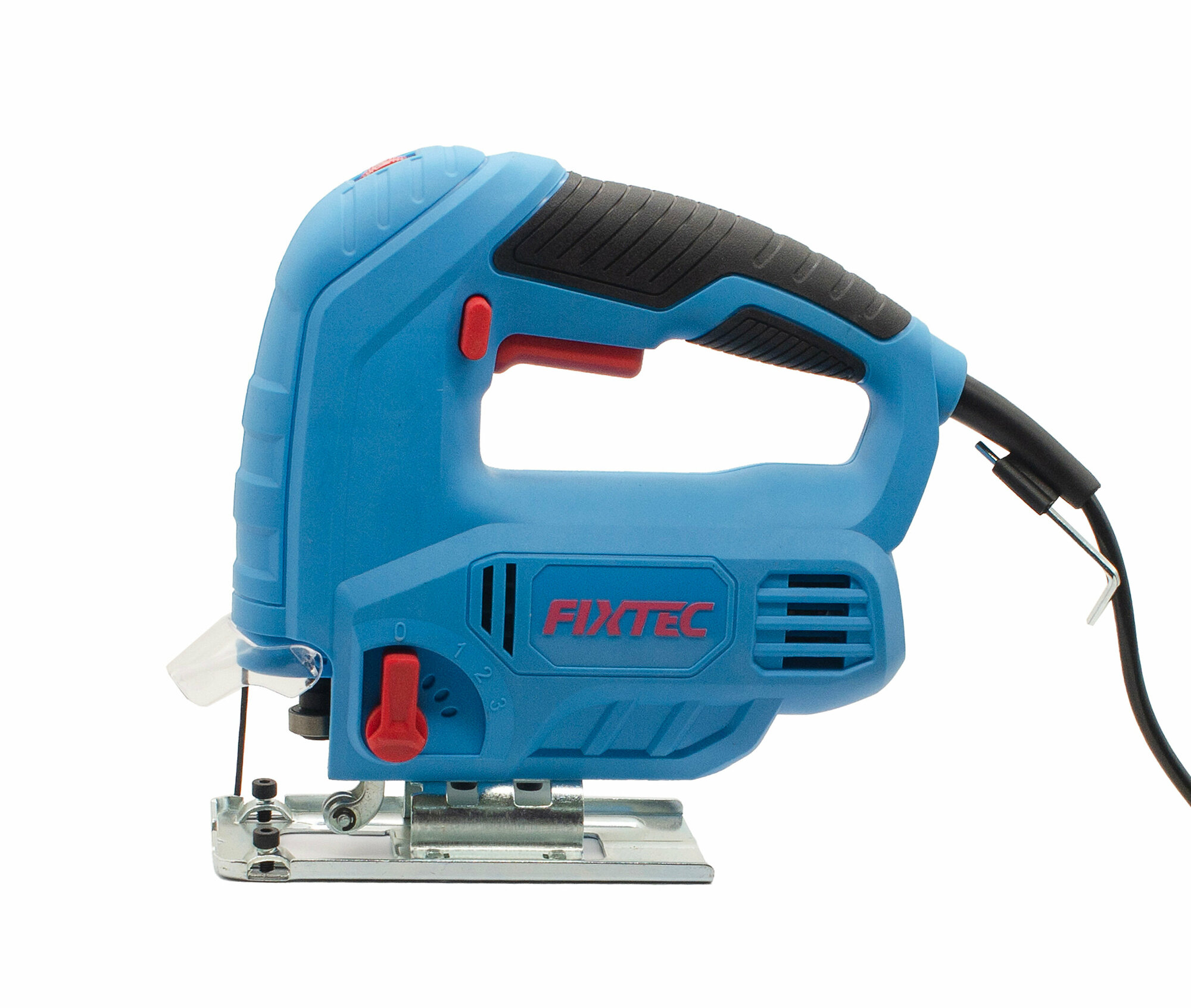 Лобзик Fixtec FJS60001, с лазером, 600 Вт, глубина пропила 85/8 мм, скобовидная рукоятка