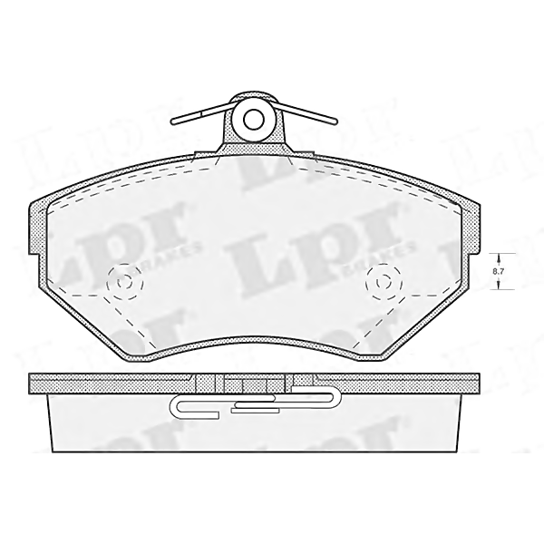 LPR 05p719 (05P719 / 571955 / 8E0698151) колодки торм. дисковые