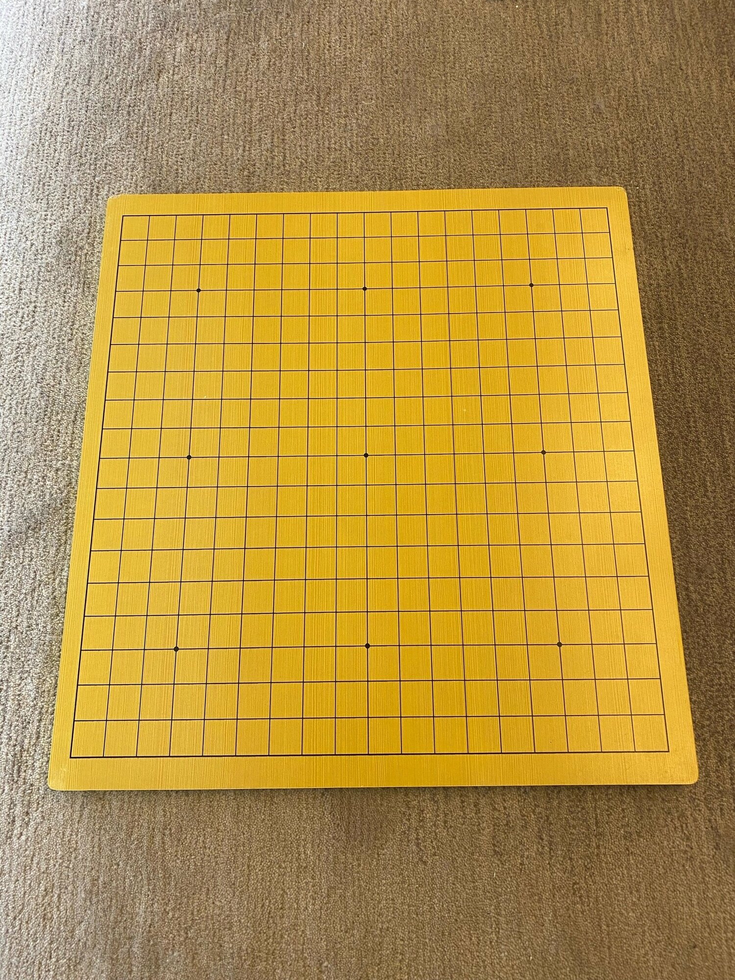 Настольная игра Го, доска №4 с полем 19* 19/ 13* 13, размер 43 см* 45 см, толщина 12 мм, шпон .