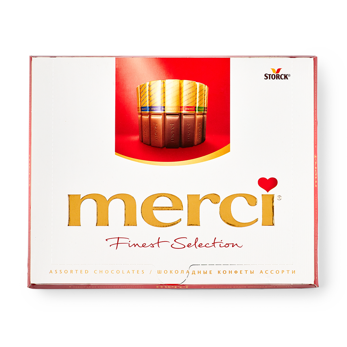 Конфеты Merci шоколадные ассорти, картонная коробка, 250 г, 20 шт. в уп.