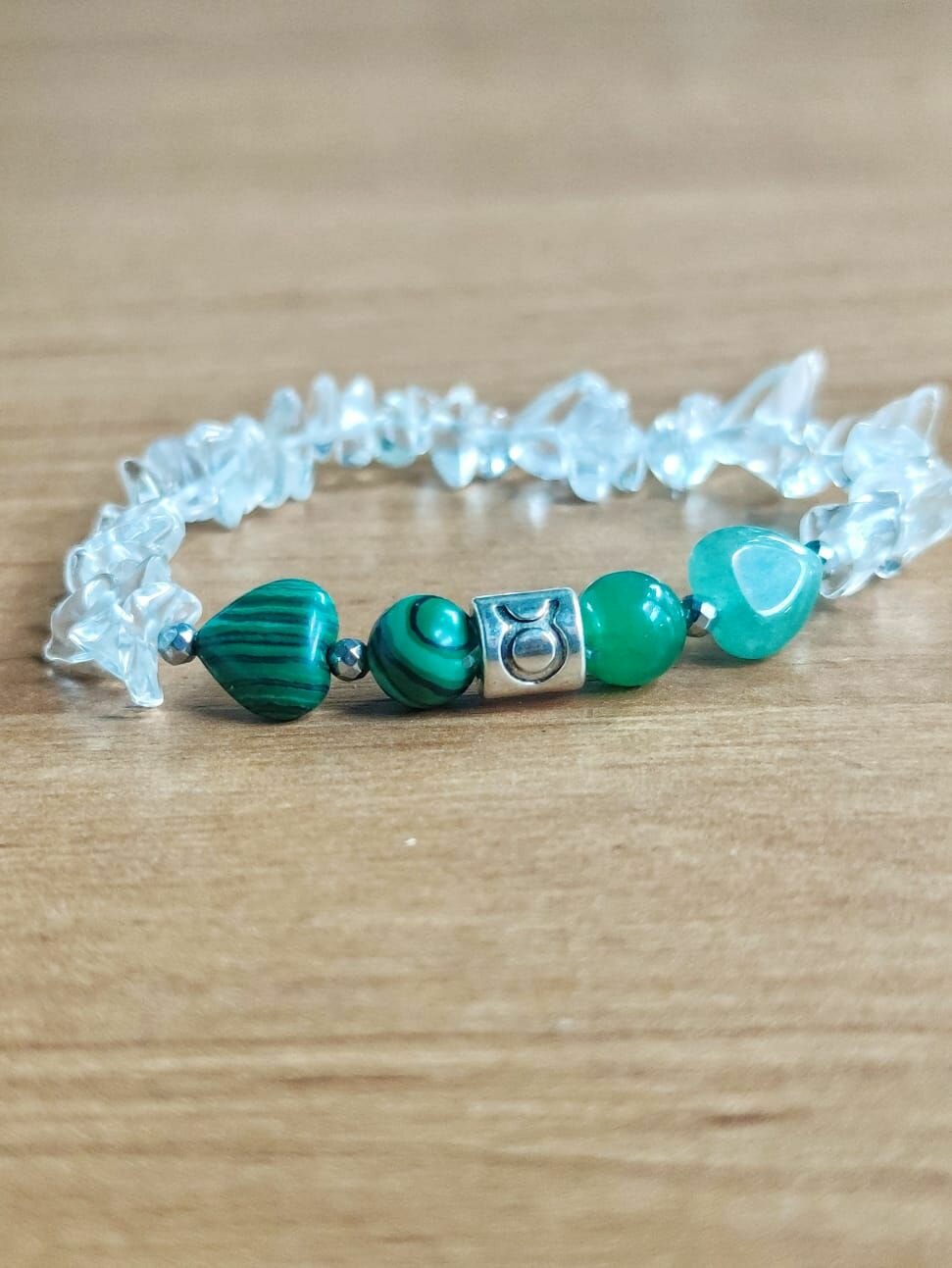 Браслет, малахит, авантюрин