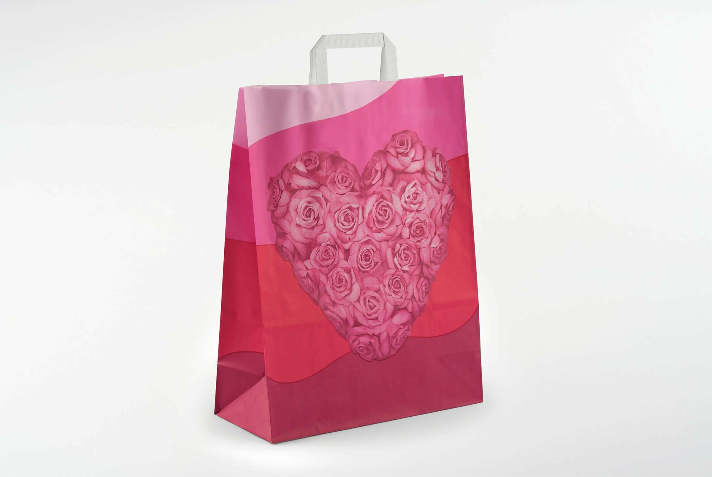 Пакет 5 шт. Сердце из роз 200х280х100 арт.48