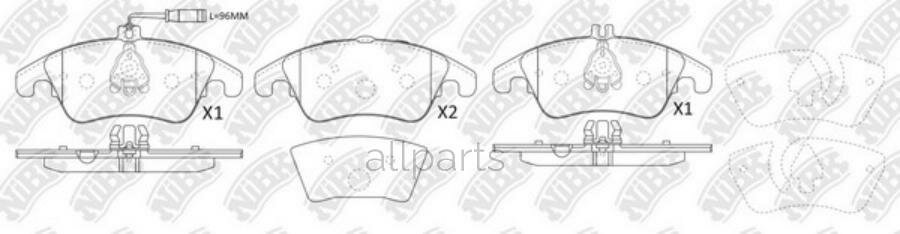 NIBK PN0395W Колодки передние MB W204/W212/C207 NIBK PN0395W
