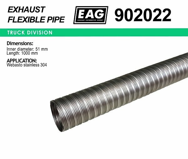 Металлорукав автономного отопителя нерж. 304 51х1000 EAG 902022