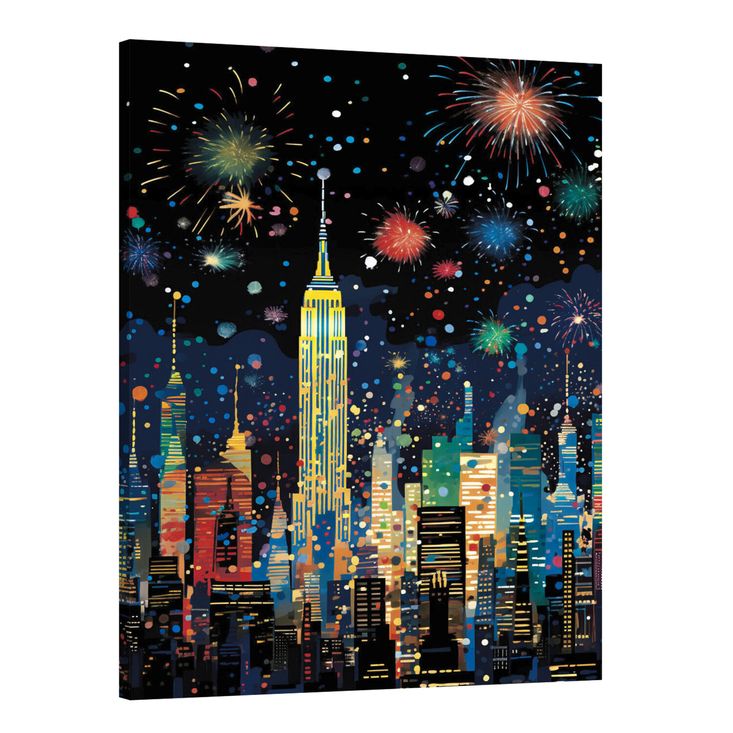 Интерьерная картина 50х70 "Дружеский фейерверк"