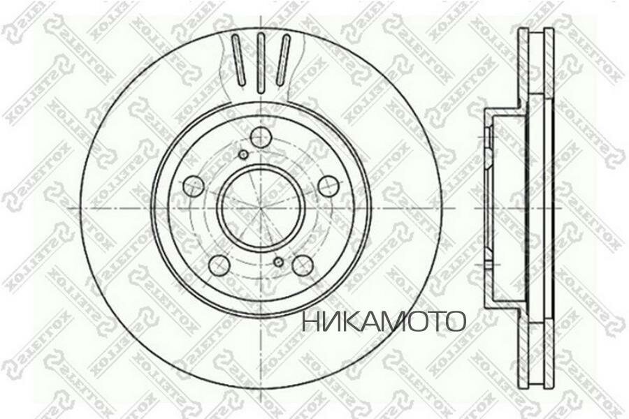 STELLOX 60204539VSX диск тормозной передний!\ Toyota Carina 1.6 92-97