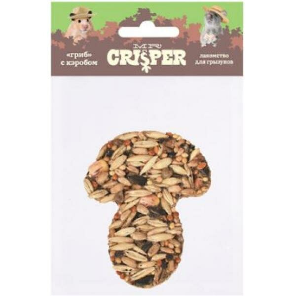 MR.Crisper Лакомство для грызунов "Грибок" с кэробом, 40г 0.04 кг