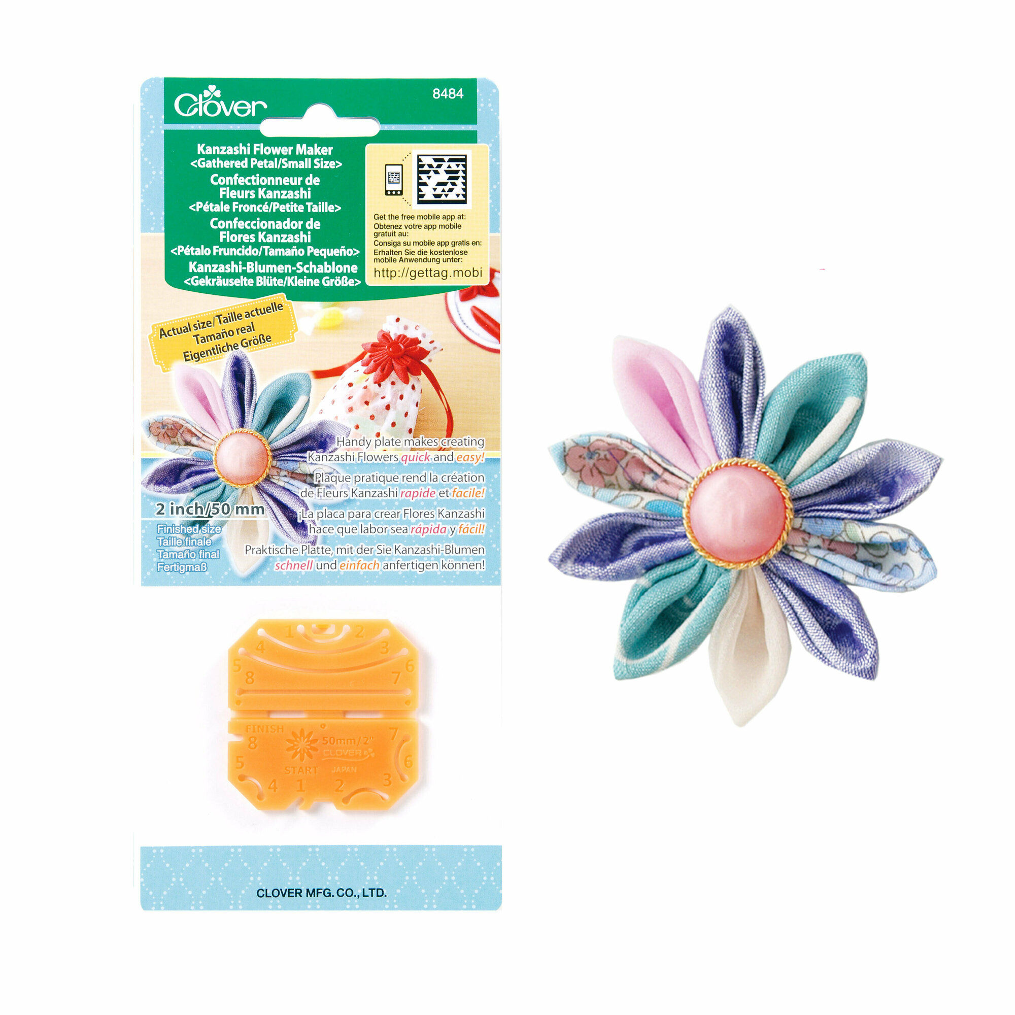 Шаблон для изготовления маленьких декоративных цветов Clover. 8484