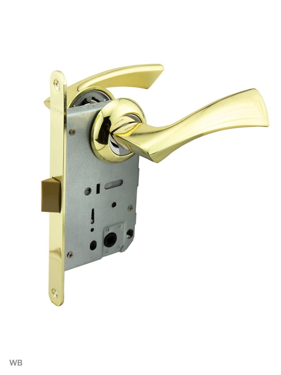 Защелка с ручками MARLOK 96/5423 межосевое 96 мм (Тип 5) РВ (золото)