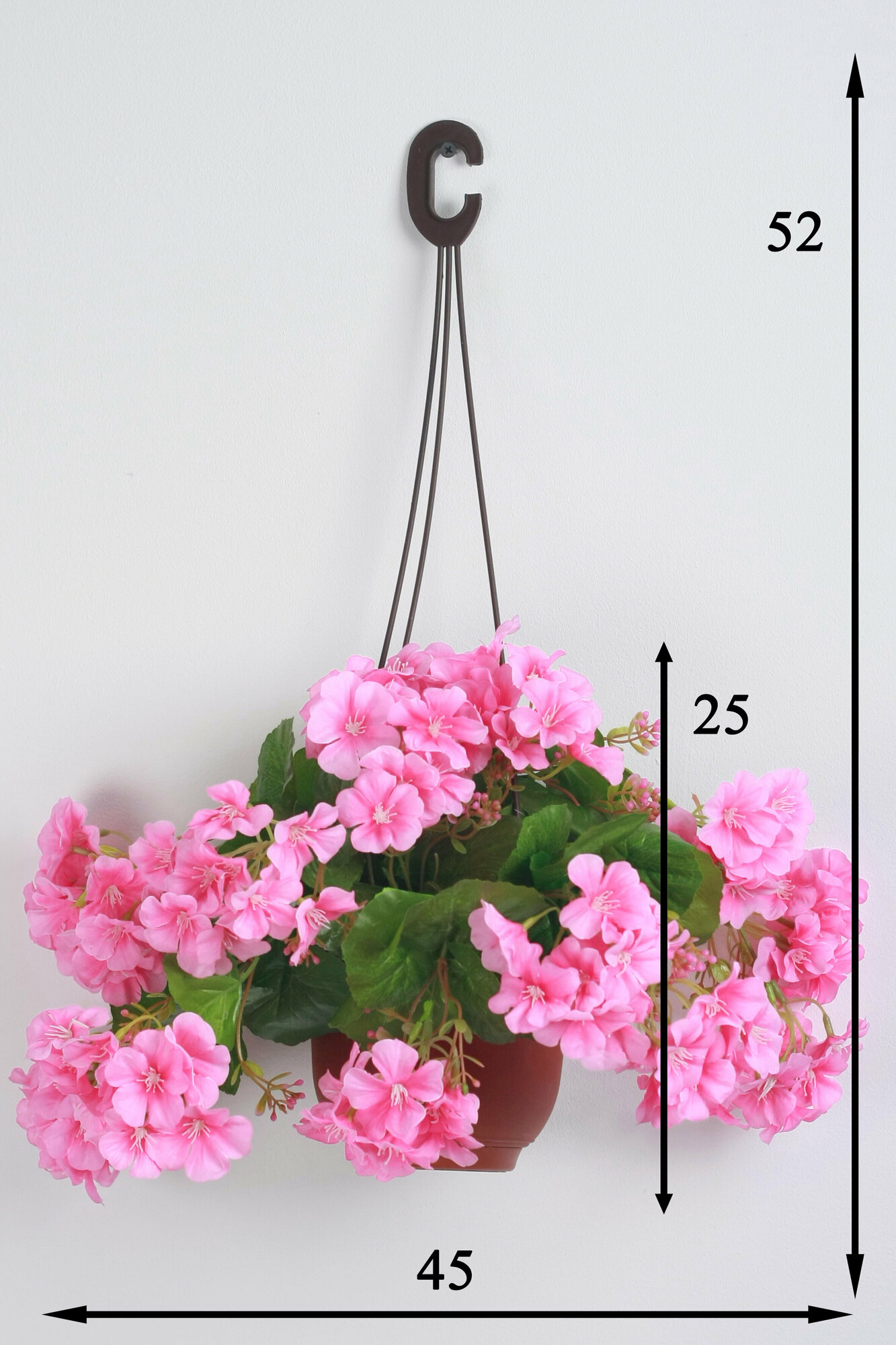 Искусственная Герань в подвесном кашпо от бренда Holodilova