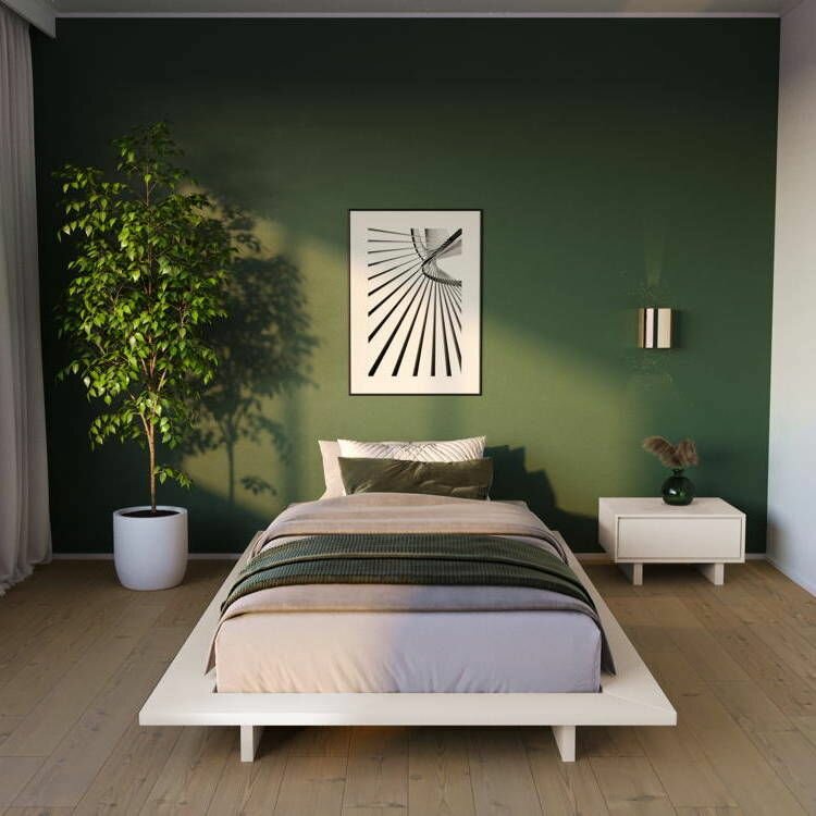 Кровать татами низкая 90x200 япония Нихон цвет Слоновая кость