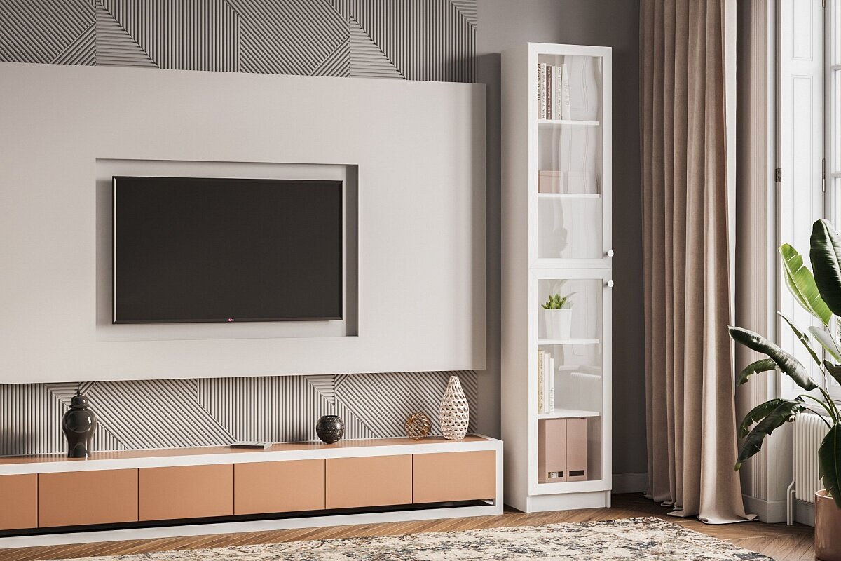 Шкаф книжный стеллаж Билли Billy по мотивам Икея Ikea - 103 40x30x202 для одежды двухдверный