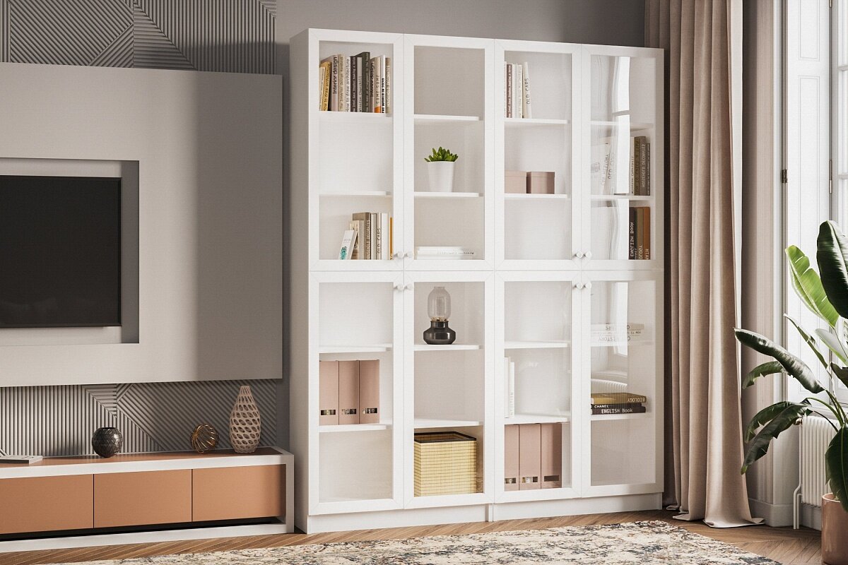 Шкаф книжный стеллаж Билли Billy по мотивам Икея Ikea - 115 160x30x202 для книг