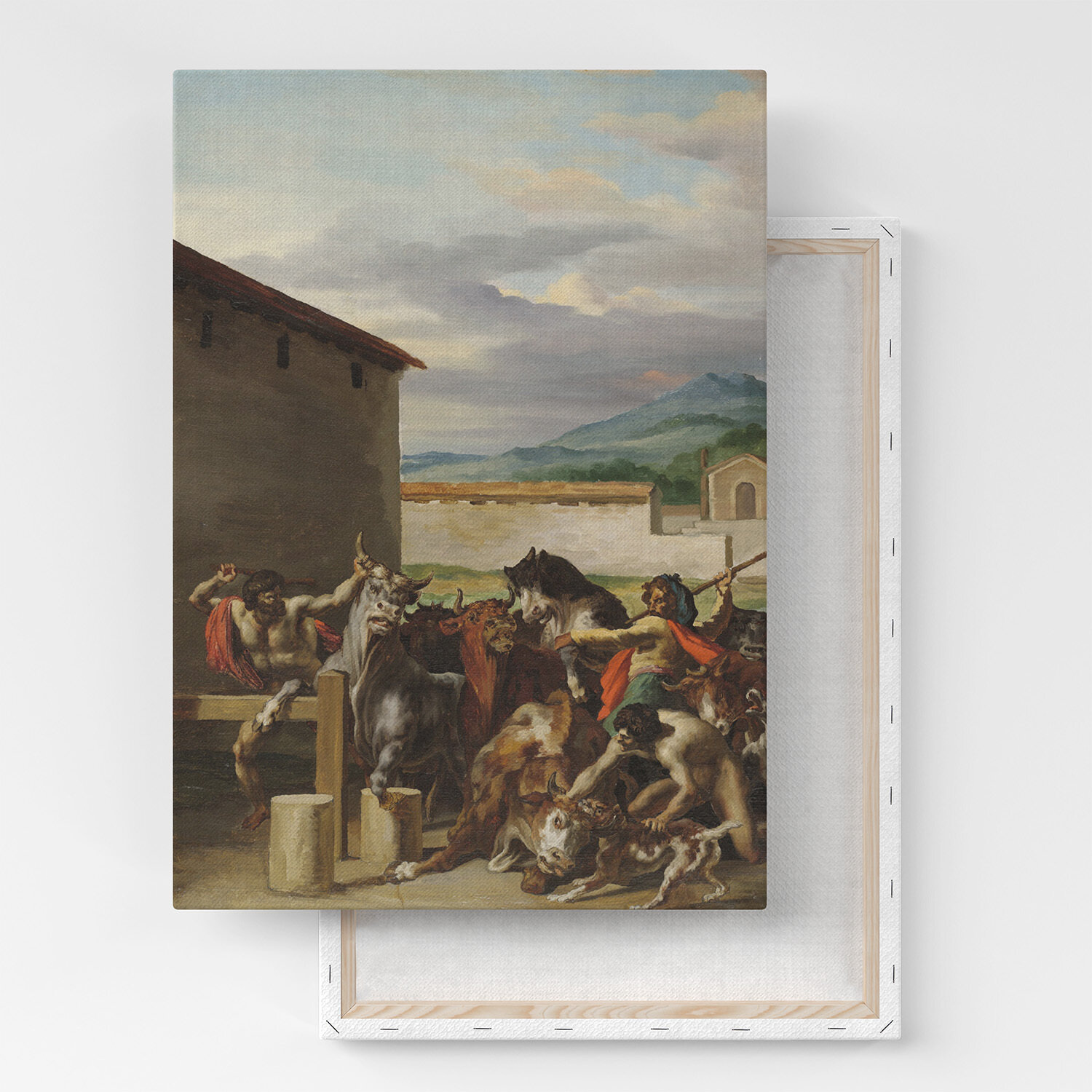 Картина на холсте, репродукция / Theodore Gericault - Cattle Market / Теодор Жерико / Размер 60 x 80 см