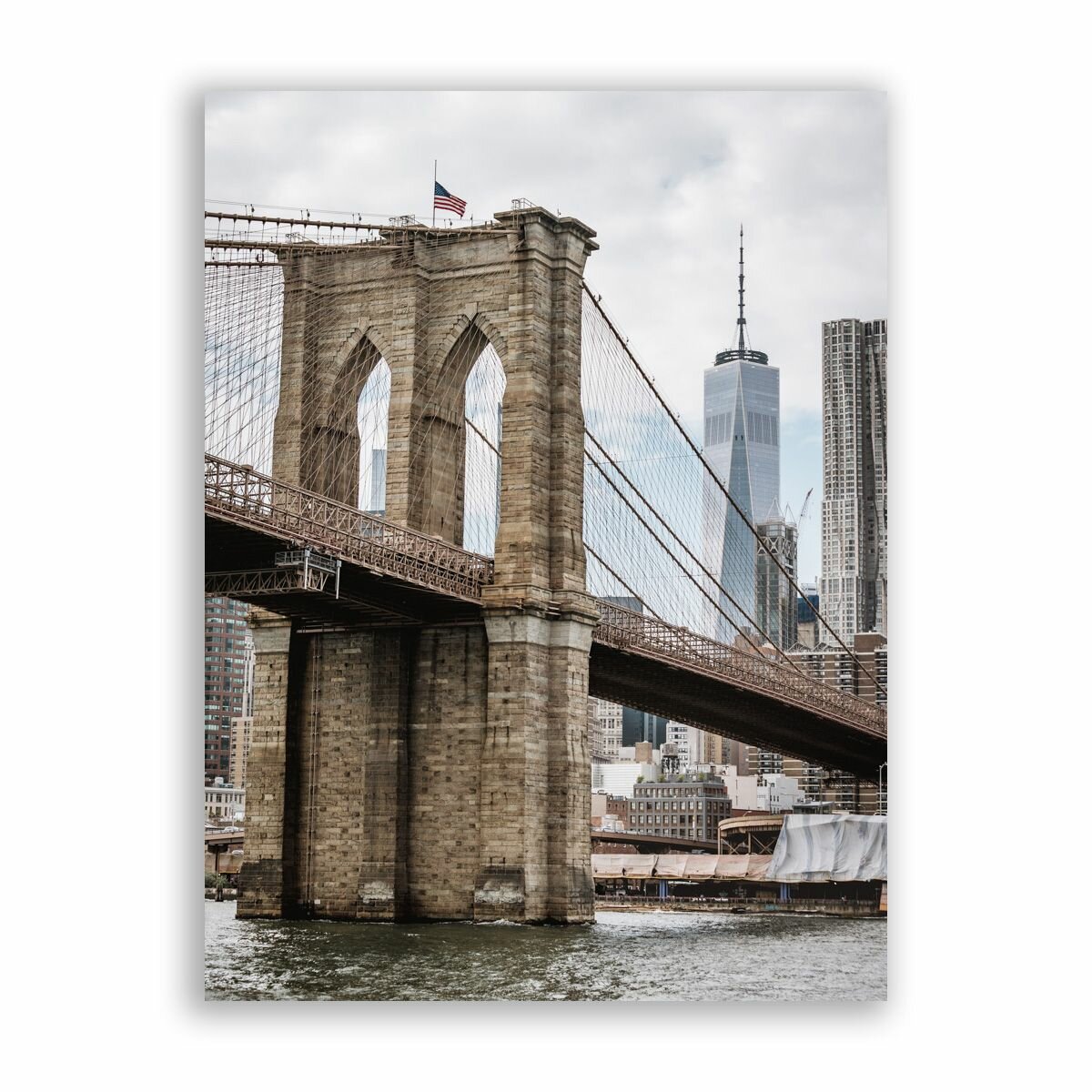 Постер, плакат на бумаге / Бруклинский мост / Размер 30 x 40 см
