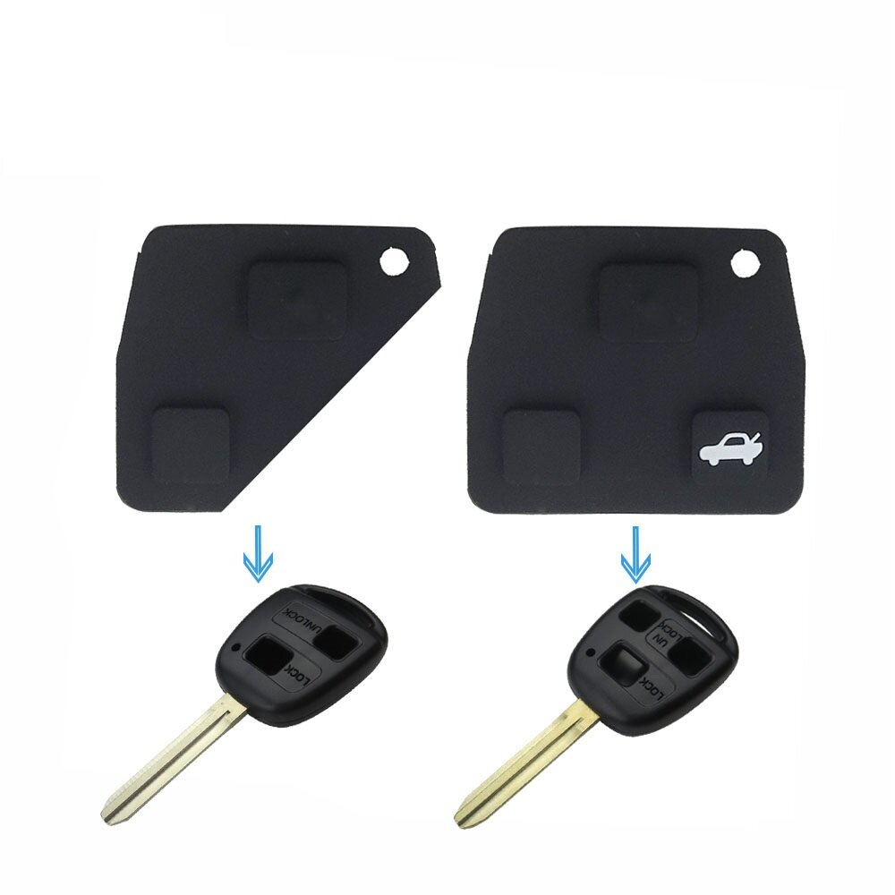 Кнопки резиновые корпуса ключа зажигания Toyota Lexus Тойота Лексус 2 / 3 кнопки