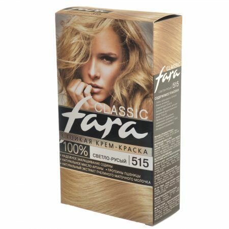Fara Classic Стойкая крем-краска для волос, 515, светло-русый