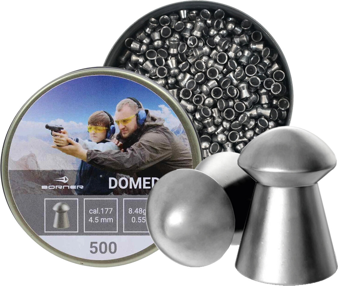 Пули для пневматики Borner Domed 4,5 мм, 0,55 гр, 500 шт