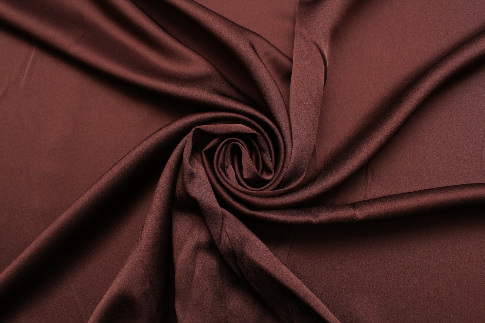 Ткань Костюмный креп-сатин Rasogranite шоколадного цвета, 230 г/пм, ш132см, 0,5 м