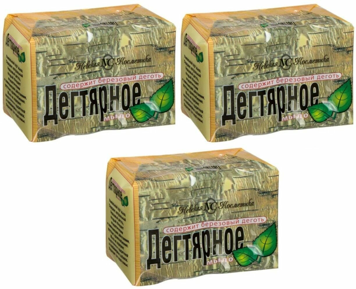 Невская косметика Мыло Дегтярное, 4 х 100 г, 3 уп