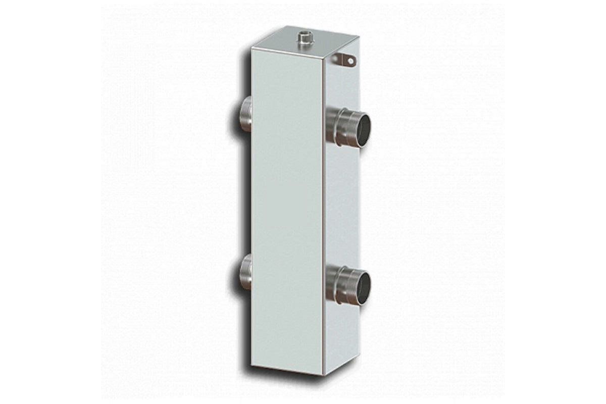 Гидравлическая стрелка (Гидравлический разделитель / гидрострелка) Fors ГРУ-100 НЖ (зеркальная нерж.) вх./вых.1 1/4" (до 100кВт)