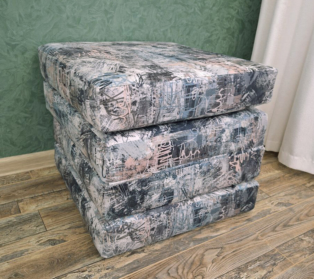 Пуфик для спальни, раскладушка трансформер, мягкий, Стрит-8