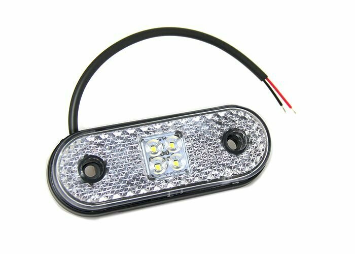 Фонарь габаритный боковой (светодиод) белый 12-24В