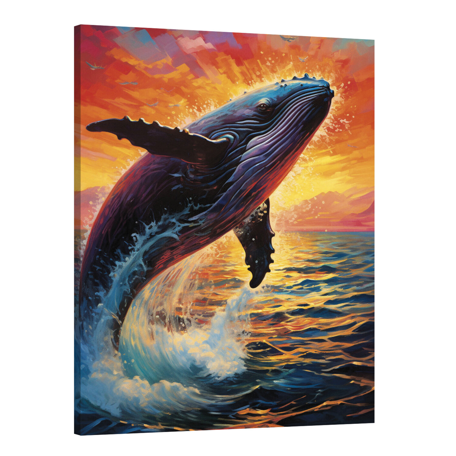 Интерьерная картина 50х70 "Магический кит"