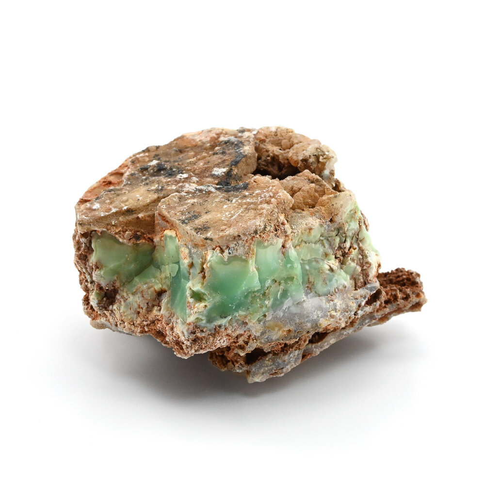 Хризопраз с породой 80*73*45мм, 218г .