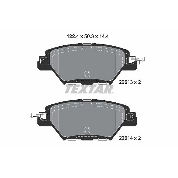 TEXTAR 2261301 колодки тормозные дисковые задние Mazda (Мазда) cx-9