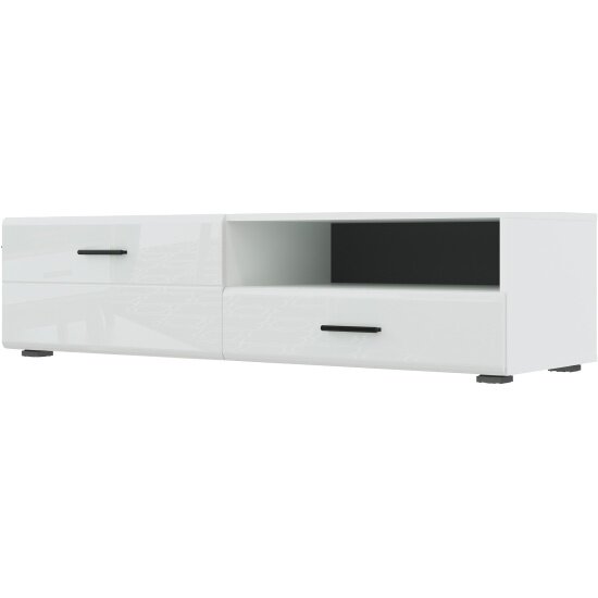 Тумба под ТВ Нк-мебель 140 GLOSS Белый/Белый глянец 71373138