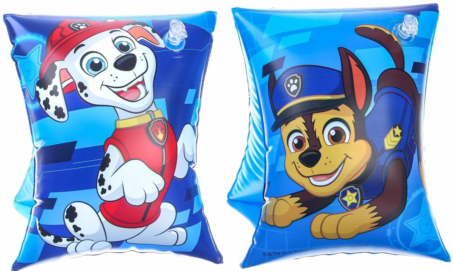 Детские надувные нарукавники "Щенячий патруль" для плавания и купания в бассейне и на море, 20х16 см, 3-6 лет, цвет голубой