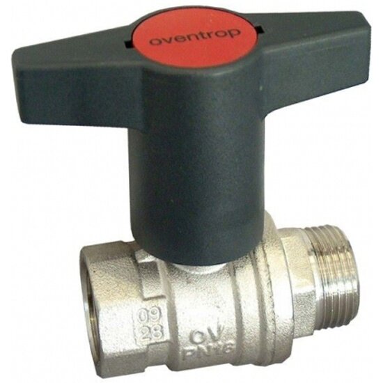 Кран шаровой Oventrop , Optibal, полнопроходной, DN-15, 1/2", НВ, PN, бар-16, ручка-пластмассовая