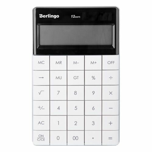 Калькулятор Berlingo Power TX, CIW_100, 12-разрядный, белый
