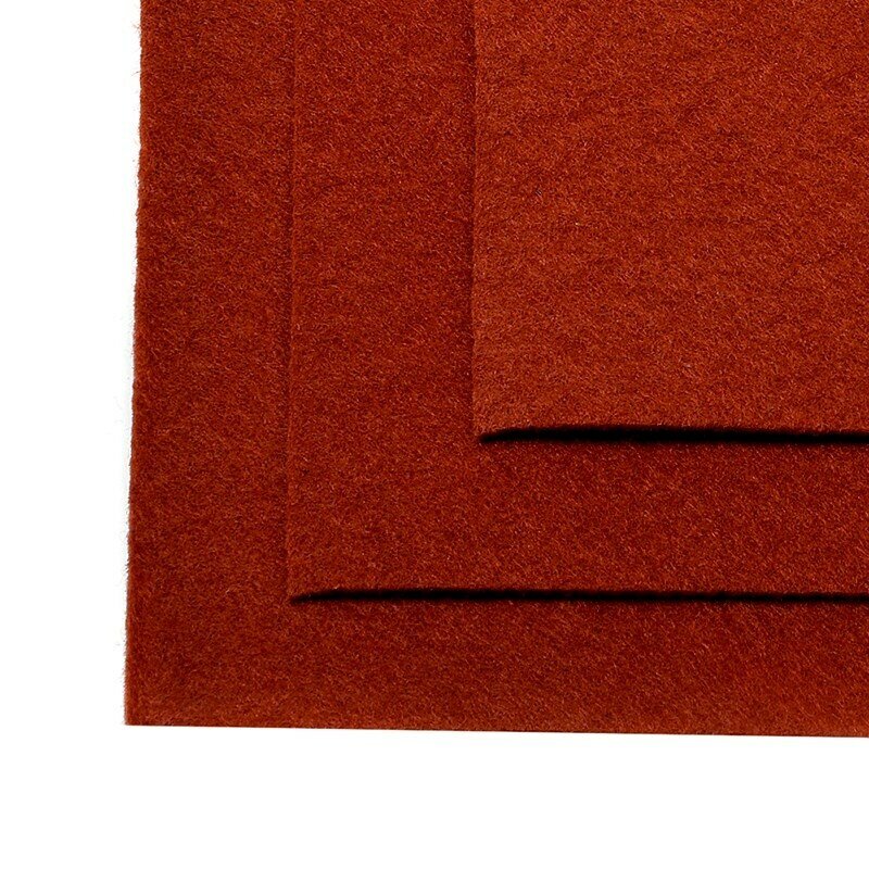 Фетр листовой жесткий 1мм (фетр для рукоделия) 20х30 см цв. светло-коричневый (10 листов)