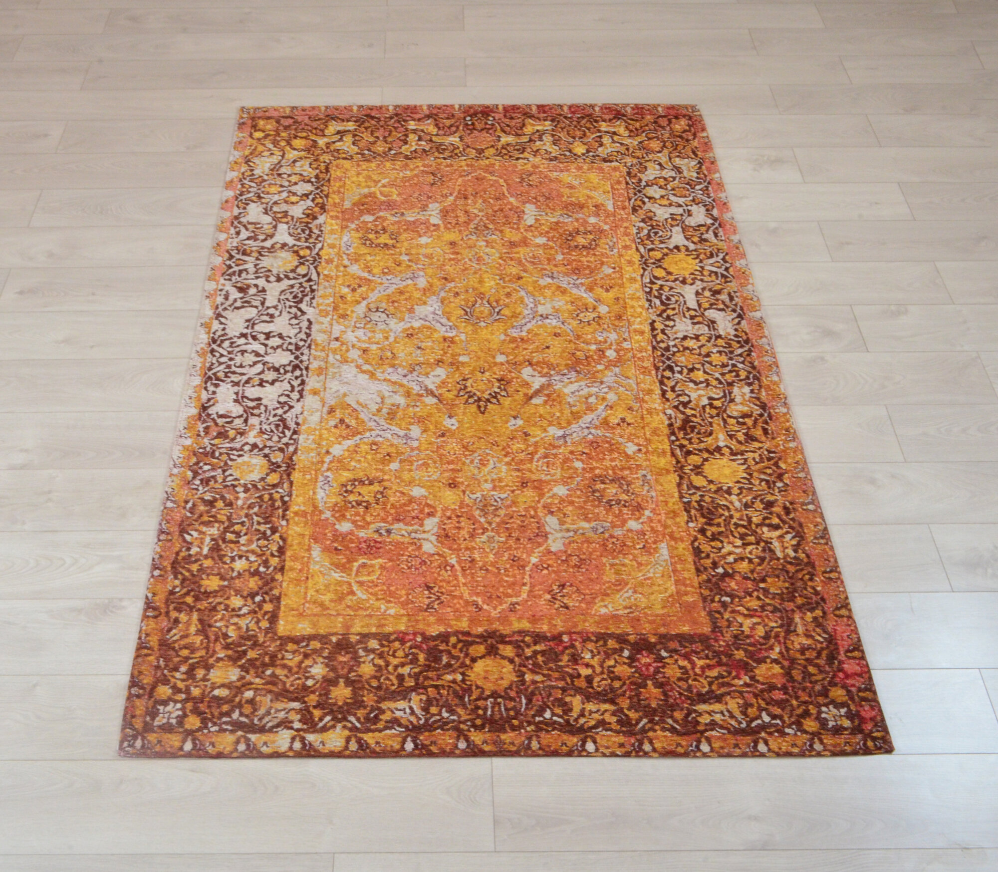 Ковер для комнаты на пол, палас в гостиную, Прато, 155х235, 59X, оранжевый