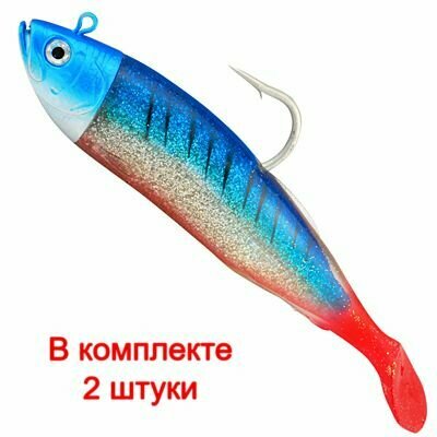 Джиггер оснащенный для рыбалки Aqua SEA JIG № 12/0 450,0g, цвет Mackerel, 2 штуки