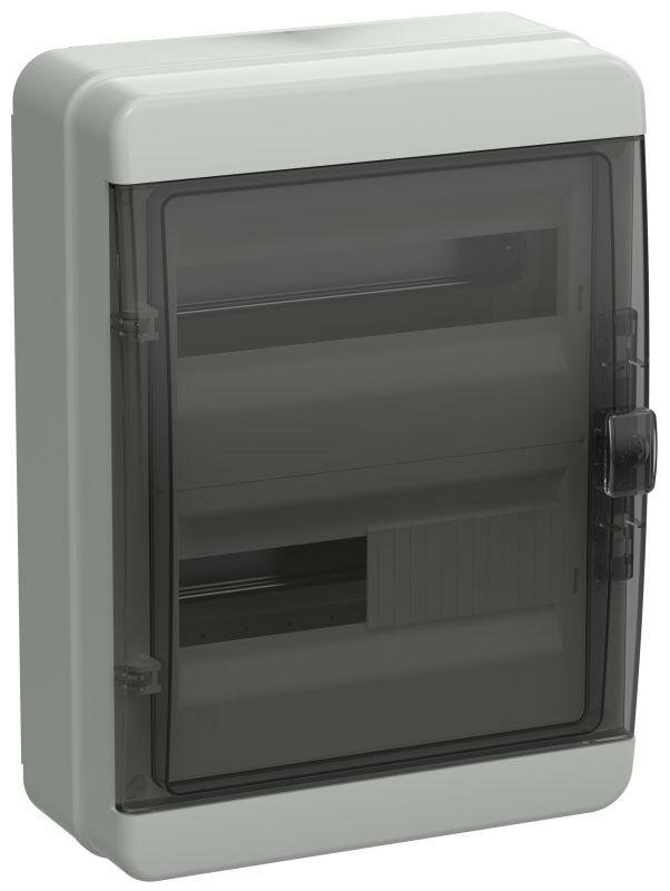 Корпус КМПн-24 TEKFOR IP65 черн. прозр. дверь пластик. IEK TF5-KP72-N-24-65-K03-K02