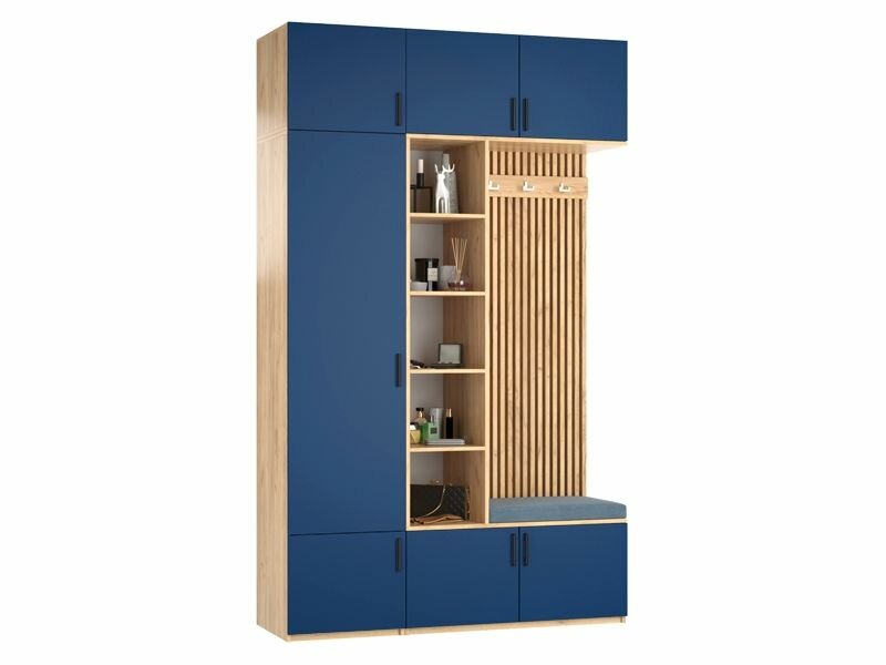 Прихожая в коридор "Дуглас 10" 135х240х50 Дуб крафт золотой / Крокус