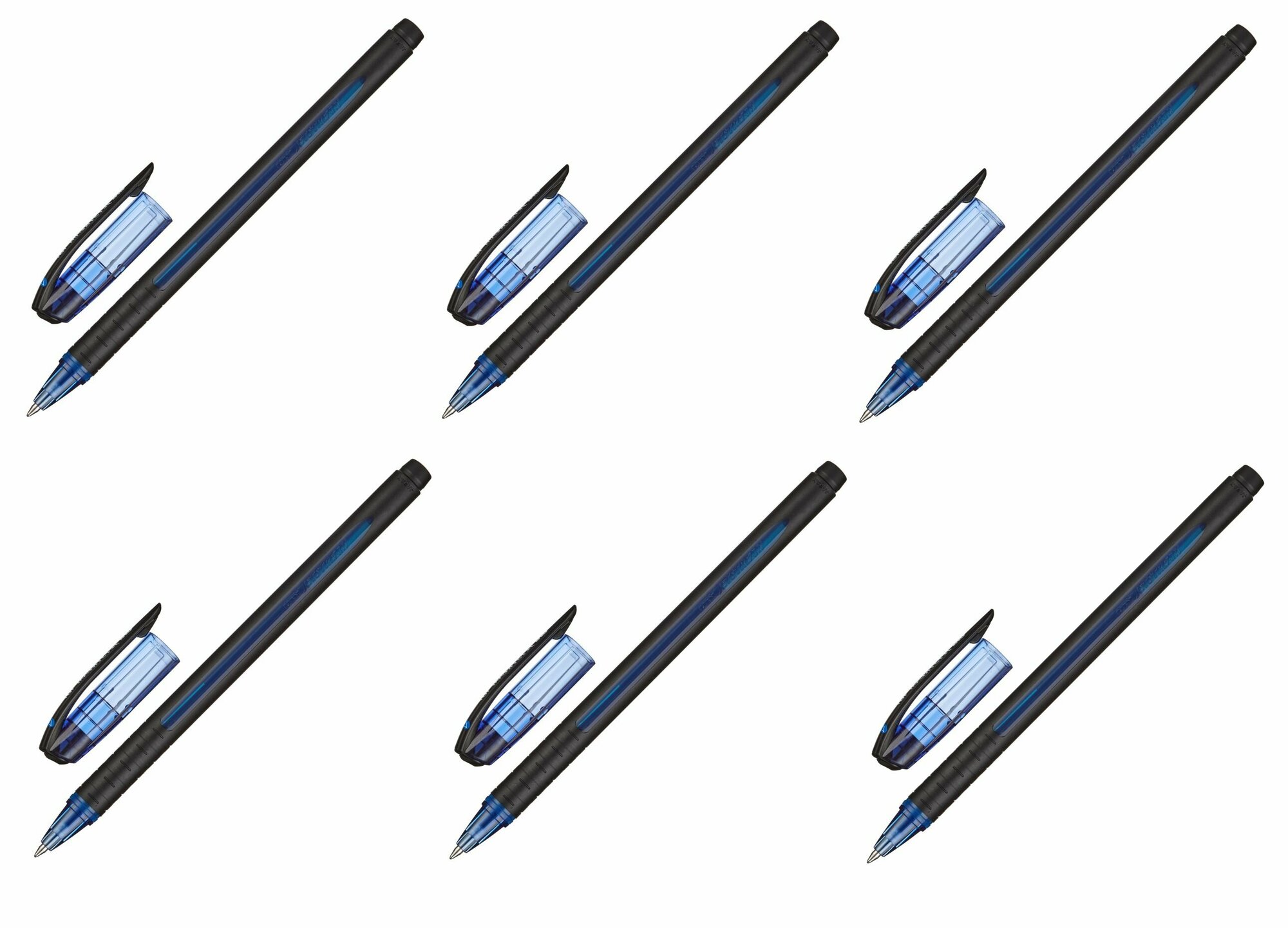 UNI Ручка шариковая Jetstream, неавтоматическая, 0,7 мм, синяя, 6 уп.