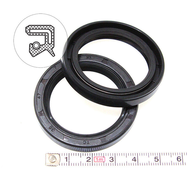 Манжета армированная (Сальник) 35х47х7 (тип 2 / TC) 70NBR (упаковка 2 шт.)