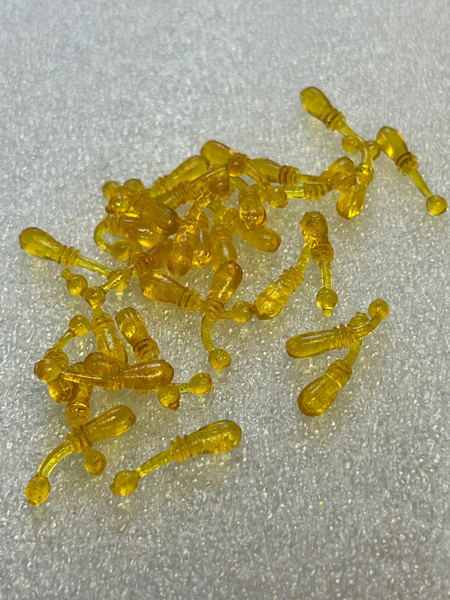 Приманка съедобная для мормышинга, наноджига, микроджига. Янтарь