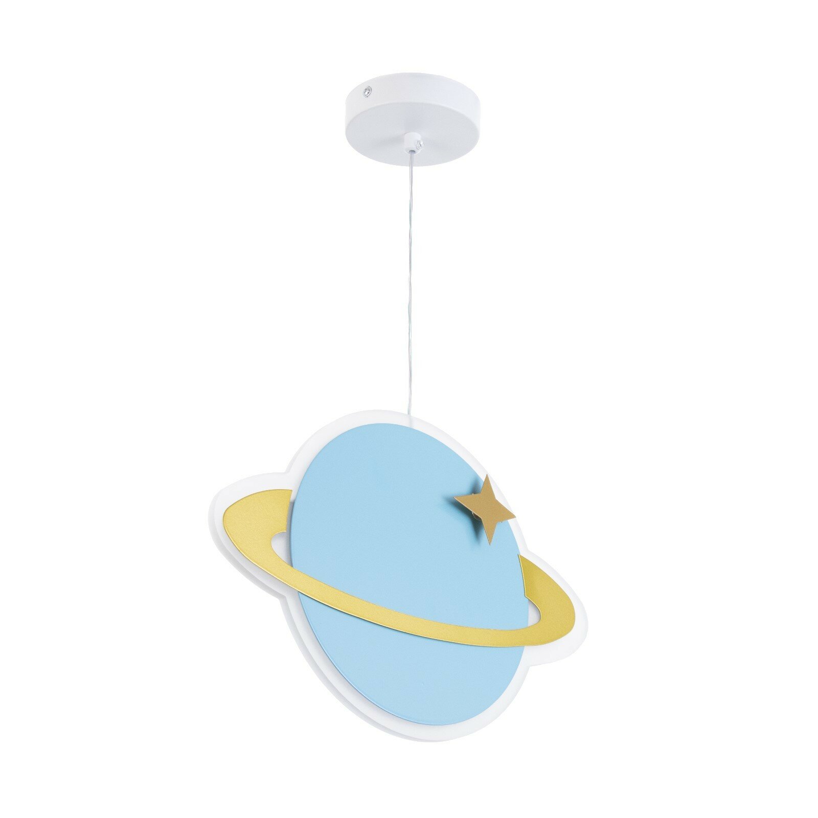 Светильник подвесной «Планета» LED 24 Вт голубой 30×5×60 см