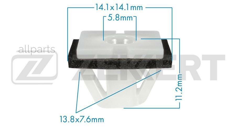 ZEKKERT BE-2907 Клипса крепёжная Hyundai (миним. кол-во заказа 10 шт)