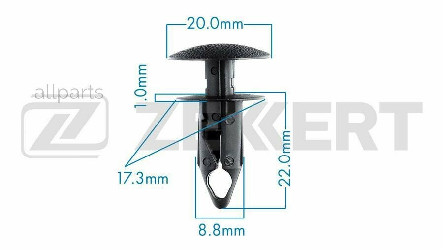 ZEKKERT BE-2941 Клипса крепёжная General Motors (миним. кол-во заказа 10 шт)